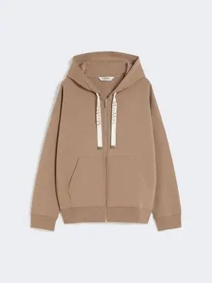 Max Mara Technical Jersey Zip-up Sweatshirt - Camel