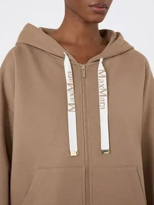 Max Mara Technical Jersey Zip-up Sweatshirt - Camel