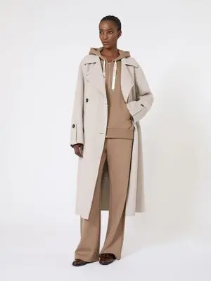 Max Mara Technical Jersey Zip-up Sweatshirt - Camel