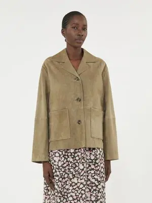 Max Mara Cropped Suede Jacket