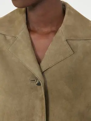 Max Mara Cropped Suede Jacket