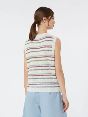 Max Mara Linen Yarn Waistcoat