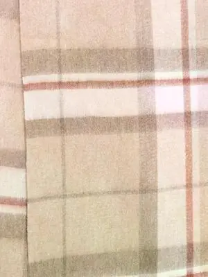 N.peal Checked Cashmere Scarf - Neutrals