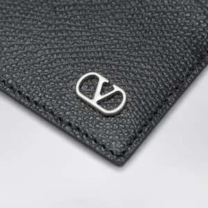Valentino Garavani Vlogo Signature Card Holder - Black