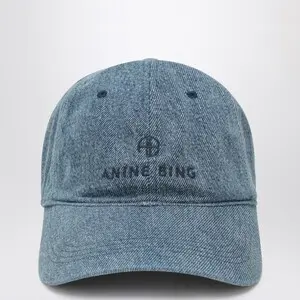 ANINE BING Denim Baseball Cap - Blue