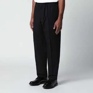 JIL SANDER Technical Serge Trousers - Black
