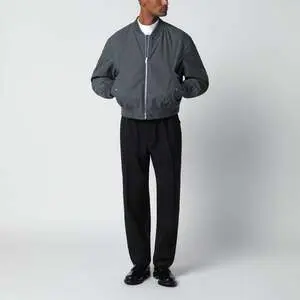 JIL SANDER Cotton Zip-up Bomber Jacket - Grey