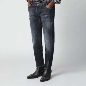 Dsquared2 Slim Washed Jeans With Distressed Details