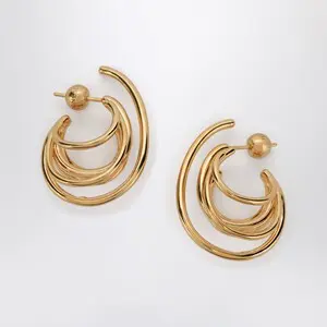 PANCONESI Circular Earrings In Gold Tone - Metal