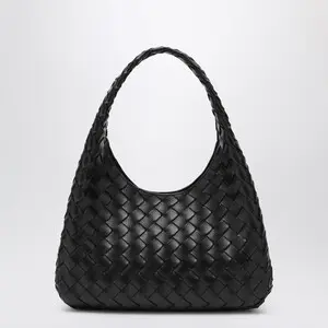 Bottega Veneta Intrecciato Leather Campana Bag - Black