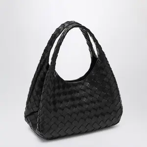Bottega Veneta Intrecciato Leather Campana Bag - Black