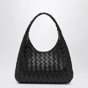 Bottega Veneta Intrecciato Leather Campana Bag - Black