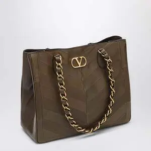 Valentino Garavani Laseine Chevron Nappa Shopping Bag