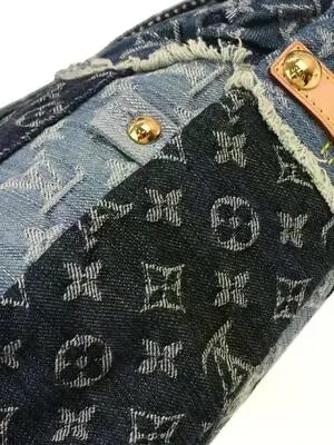 LOUIS VUITTON 2007 Postie Monogram Patchwork Shoulder Bag - Blue