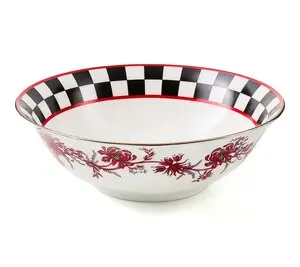 MACKENZIE-CHILDS Cardinal Toile Bowl