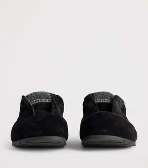 Balenciaga Suede Dumbo Mules - Black