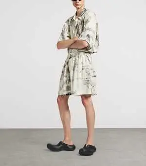 Balenciaga Washed Crayon Print Shorts