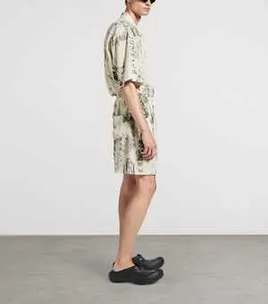 Balenciaga Washed Crayon Print Shorts