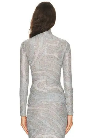 Emilio Pucci Long Sleeve Graphic Top