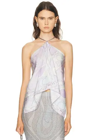 Emilio Pucci Silk Halter Top