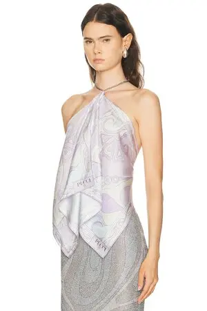Emilio Pucci Silk Halter Top