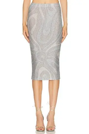 Emilio Pucci Midi Skirt - Argento