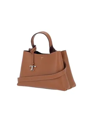 TOD'S Small Hammered Calf Leather Handbag