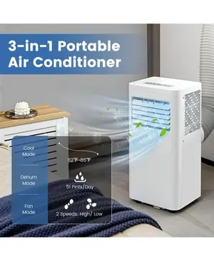 VEBREDA 5000 Btu Portable Air Conditioner Cools 250 Sq.ft