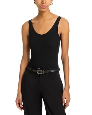 ATM Anthony Thomas Melillo Rib Tank Bodysuit - Black