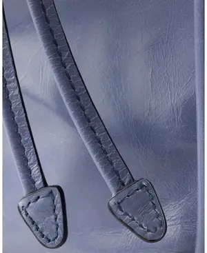 Prada Bonnie Large Leather Handbag - Dark Blue