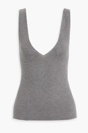 Altuzarra Ribbed Cashmere Top Gray