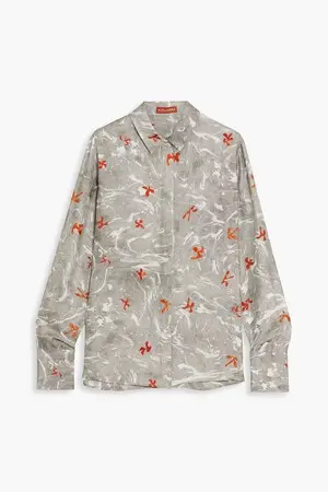 Altuzarra Printed Silk-twill Shirt