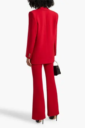 Alessandra Rich Double-breasted Wool Blazer - Red