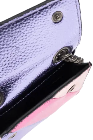 Kurt Geiger Embossed Leather Shoulder Bag With Bird Applique - Multicolour