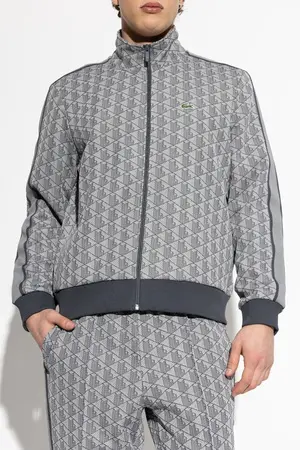 Lacoste Monogram Knit Sweatshirt - Grey