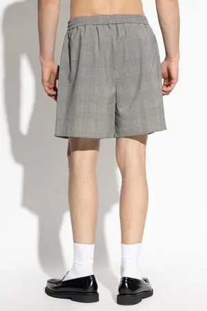 Balmain Houndstooth Virgin Wool Shorts - Grey