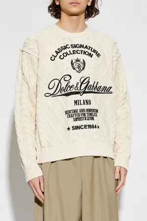 Dolce & Gabbana Sweater With Decorative Knit