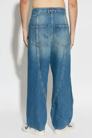 Moschino Vintage-effect Bootcut Jeans - Blue