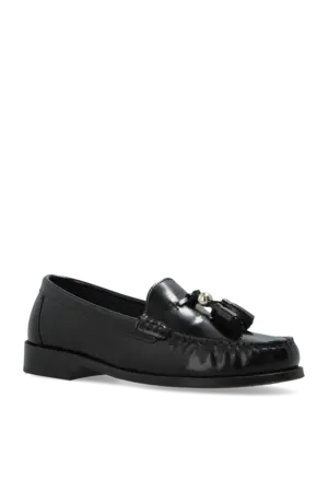 Furla College Leather Loafers - Black