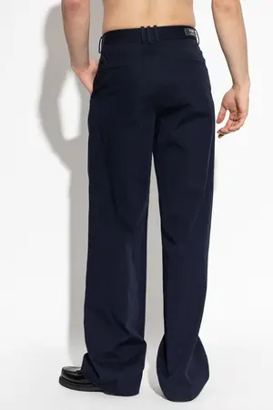 Balmain Pleated Wide-leg Trousers