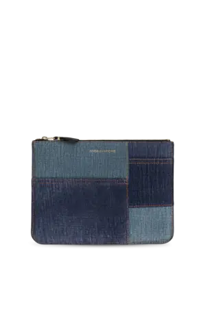 Comme Des Garçons Leather Pouch - Navy Blue