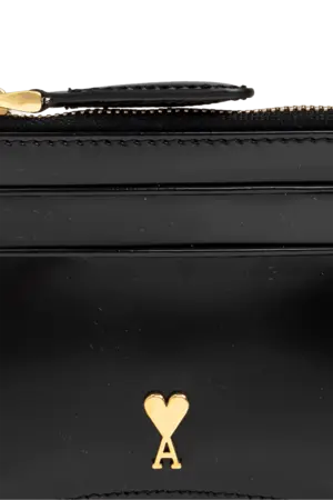 AMI Paris Leather Card Holder With Logo