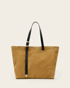ALLSAINTS Haven Suede Tote Bag - Biscuit Brown