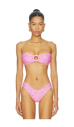 KULANI KINIS Strapless Bandeau Bikini Top - Gelato Bloom