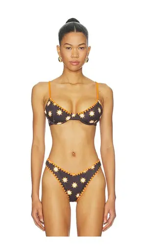 LESLIE AMON Maya Bikini Top - Sun