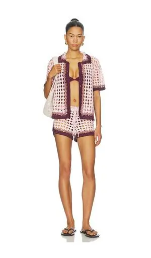 LESLIE AMON Garis Trim Bikini Top