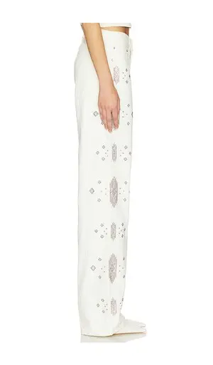 Retrofete Marinda Jeans With Geometric Rhinestone Embellishments