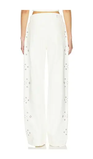 Retrofete Marinda Jeans With Geometric Rhinestone Embellishments