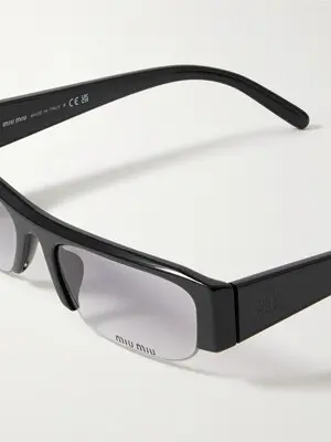 Miu Miu Vedette Square-frame Acetate Sunglasses - Black