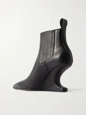 Rick Owens Cantilever Leather Chelsea Ankle Boots